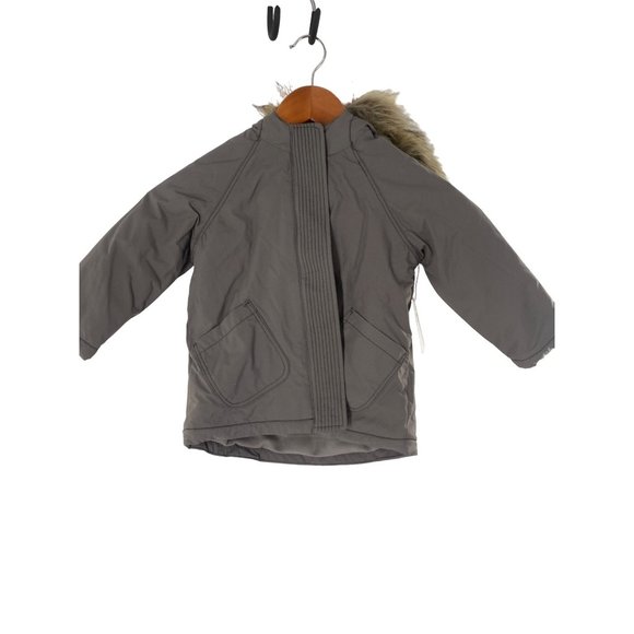 Old Navy | Jackets & Coats | Old Navy Toddler Size 3t Gray Fauxfurtrim Hooded Fleece Lined Nylon ...